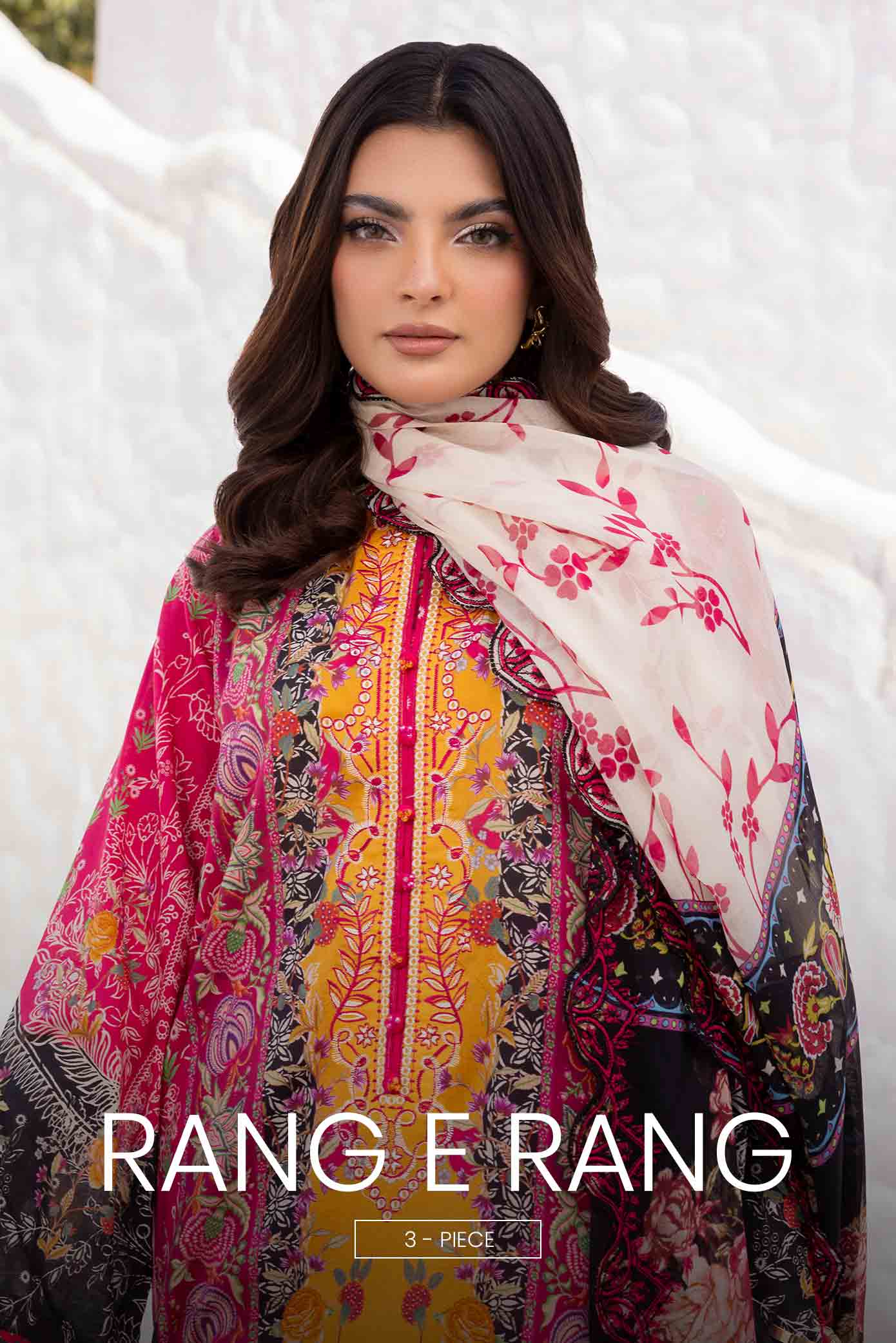 RANG E RANG –3–Piece Unstitched Digital Printed Lawn Suit – Brenish