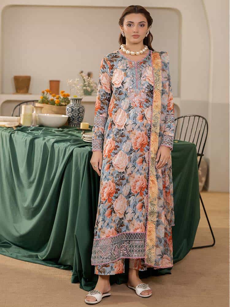 NOA 3-Piece Unstitched Premium Lawn Suit – Brenish