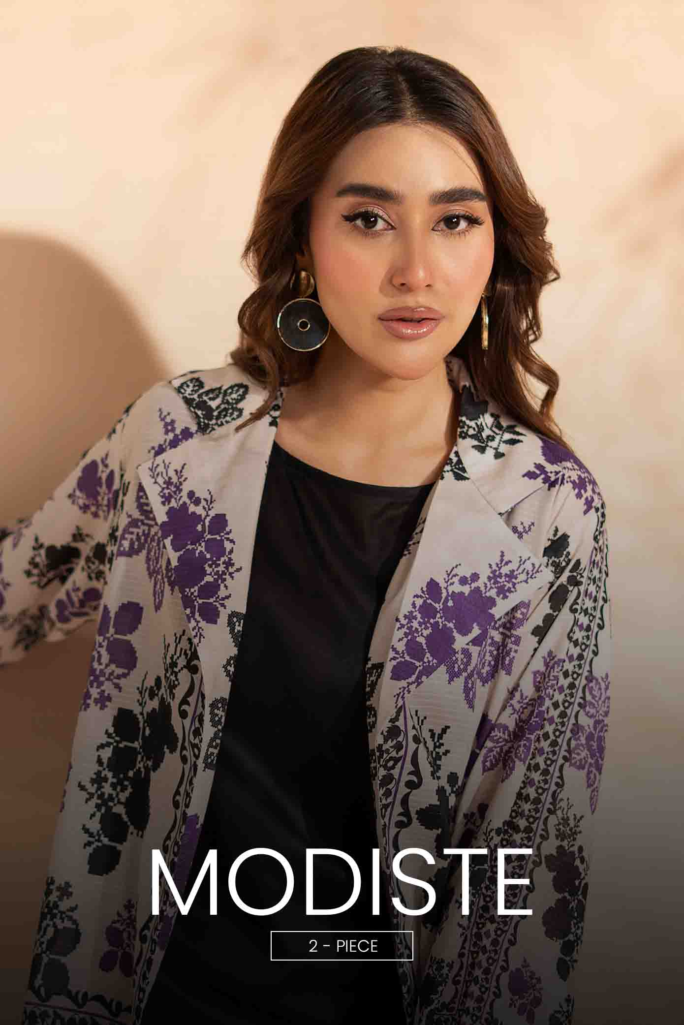 MODISTE 2-Piece Unstitched Digital Printed Stripe Lawn Suit – Brenish