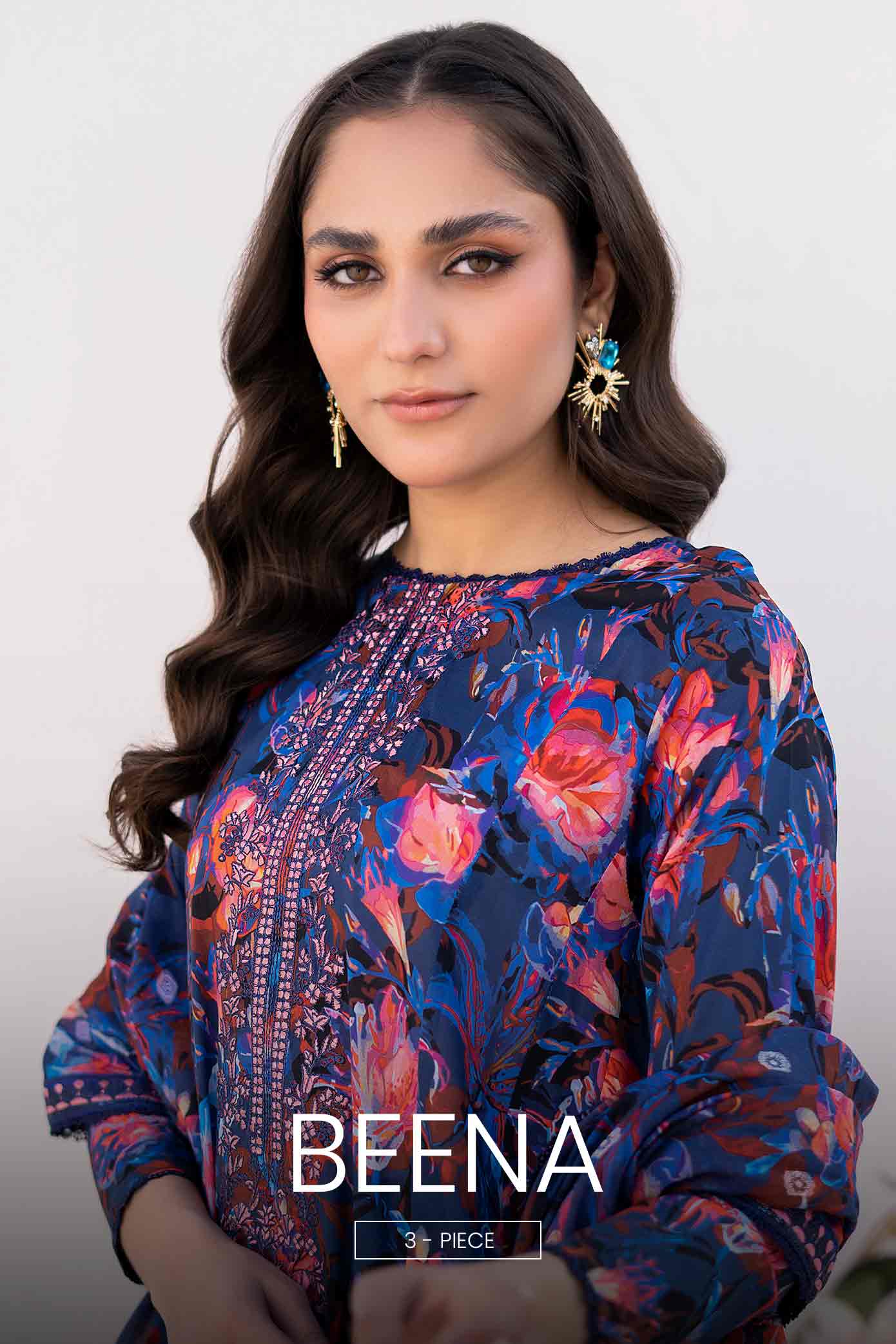 BEENA - 3 Pieces Digital Printed Lawn Collection 2025 in Pakistan – Brenish