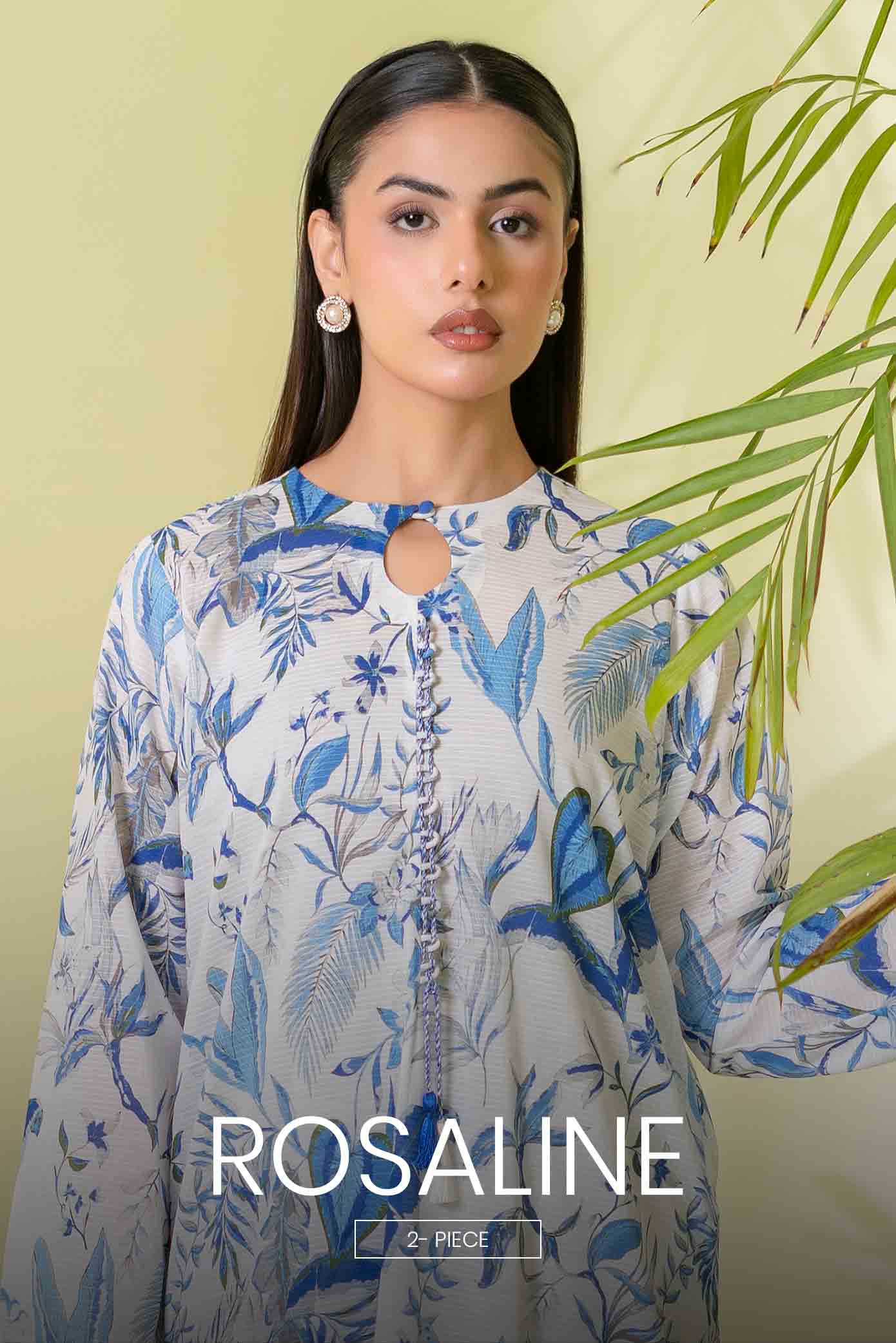 ROSALINE 2-Piece Unstitched Digital Printed Lawn Suit-Brenish