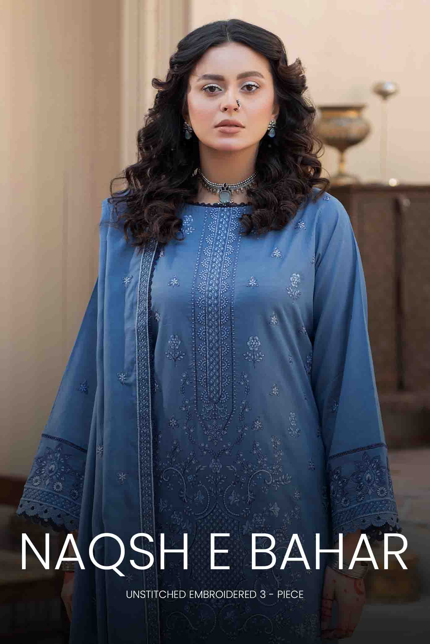 NAQSH E BAHAR - 3 Piece Unstitched Lawn Suit - Best Quality Lawn Suit ...